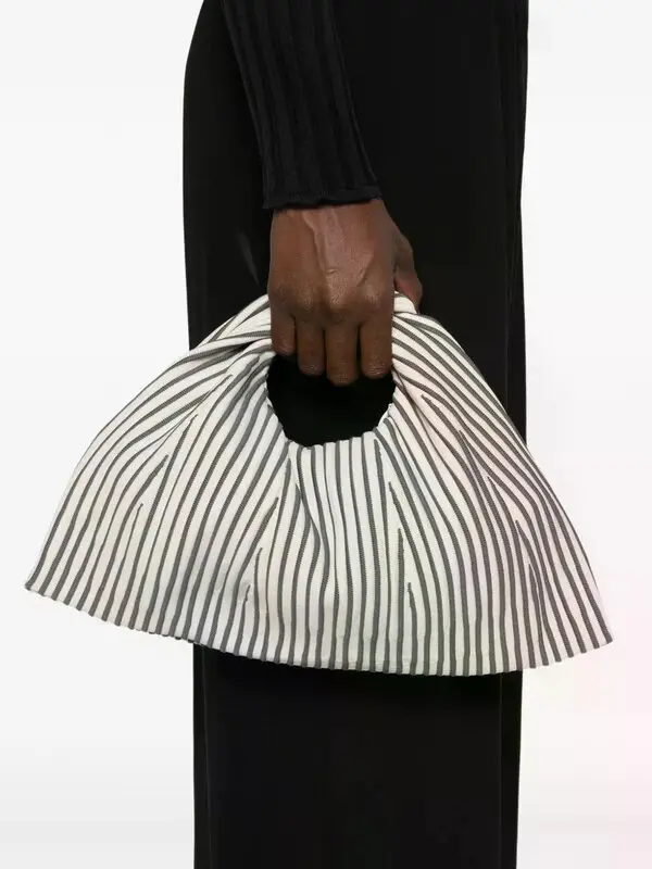 CFCL Dayfuku Pleated Striped Tote Bag - Neutrals