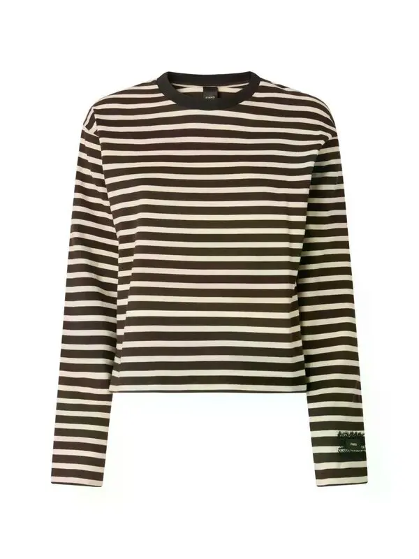Pinko Striped Long-sleeve T-shirt - Brown