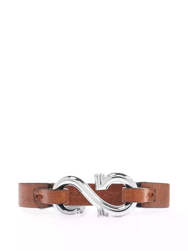FERRAGAMO Gancini Calf Leather Bracelet