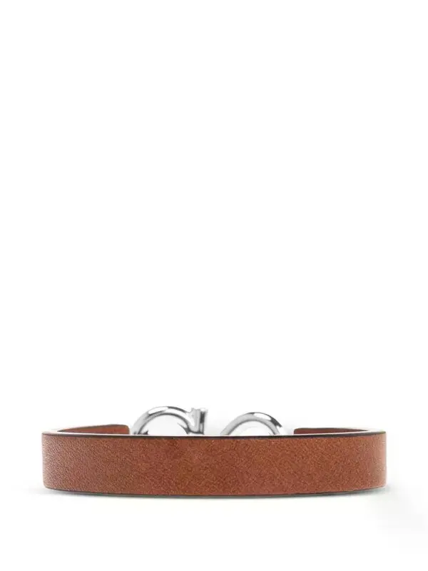 FERRAGAMO Gancini Calf Leather Bracelet