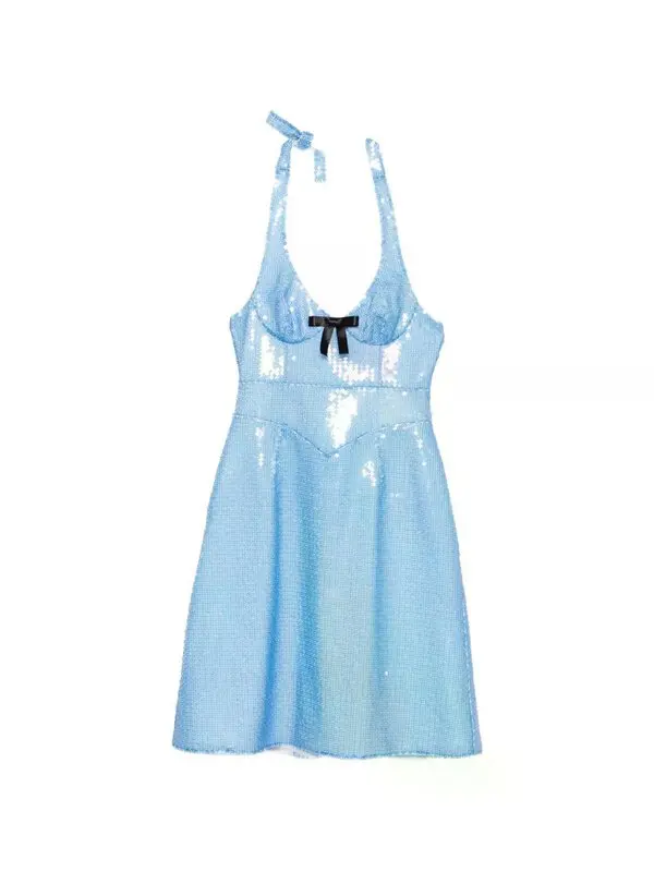 SHUSHU/TONG Sequin-embellishment Midi Dress - Blue