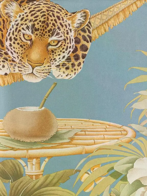 FERRAGAMO Jungle-print Silk Scarf