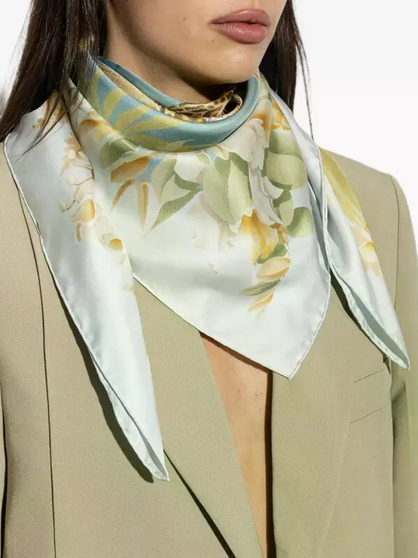 FERRAGAMO Jungle-print Silk Scarf