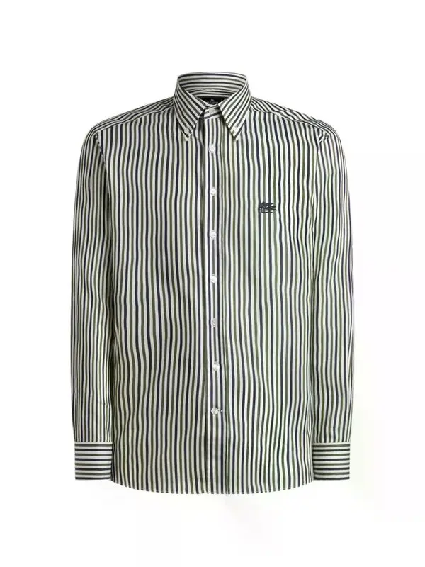Etro Cotton Shirt With Vertical-stripe Pattern