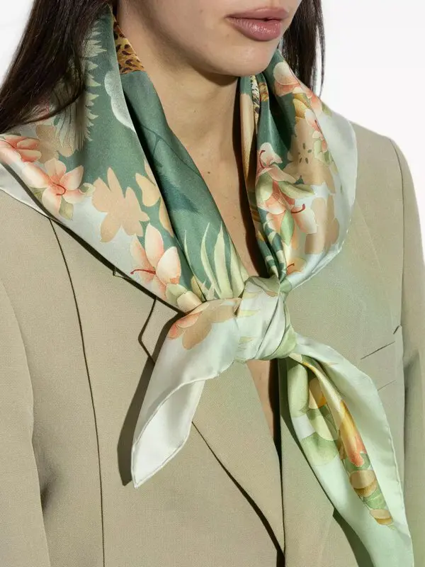 FERRAGAMO Leopard-motif Scarf