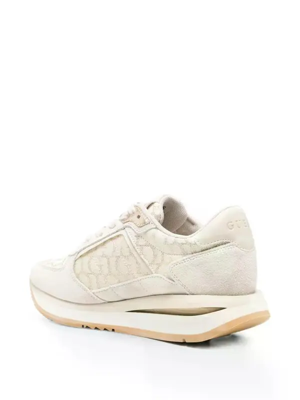 Guess Logo-print Suede-panel Sneakers