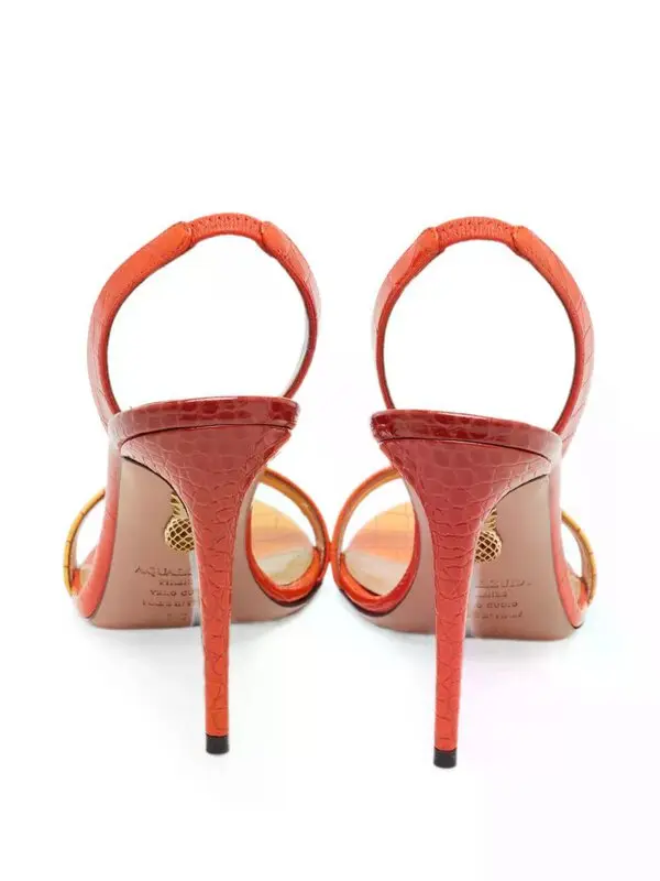 AQUAZZURA Croc-embossedleather Slingback Sandals