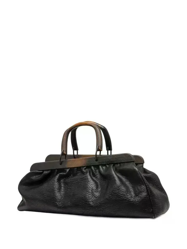 Gucci 2000-2015 Calfskin Wood Frame Handbag