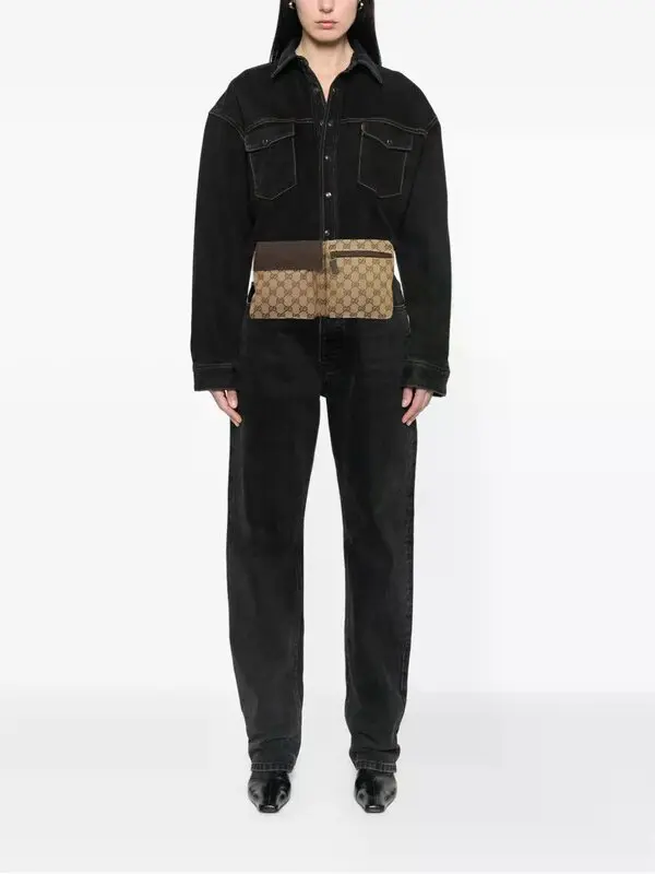 Gucci 2000-2015 Gg Canvas Web Double Pocket Belt Bag