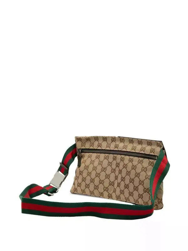 Gucci 2000-2015 Gg Canvas Web Double Pocket Belt Bag