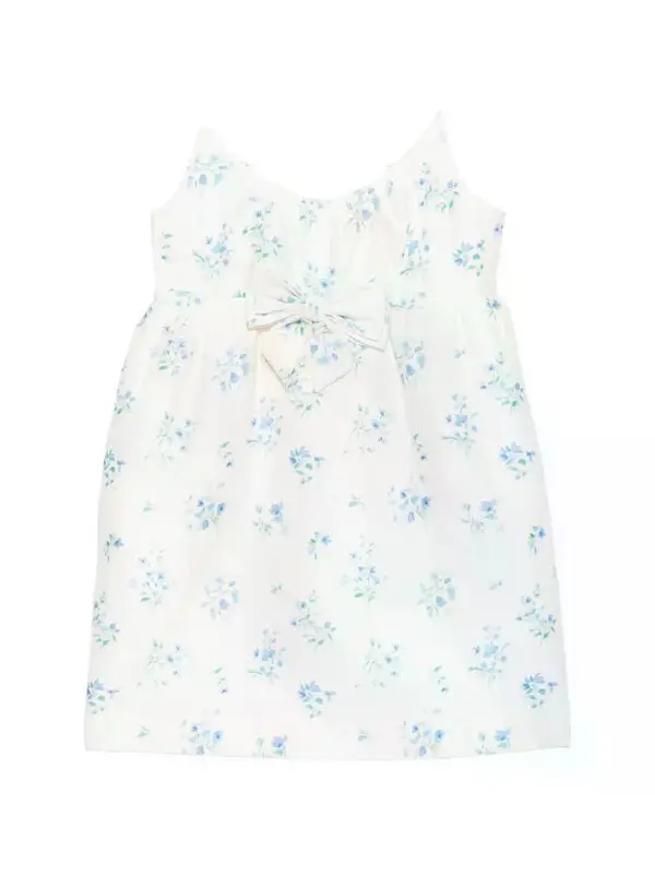 SHUSHU/TONG Floral-print Mini Dress - White