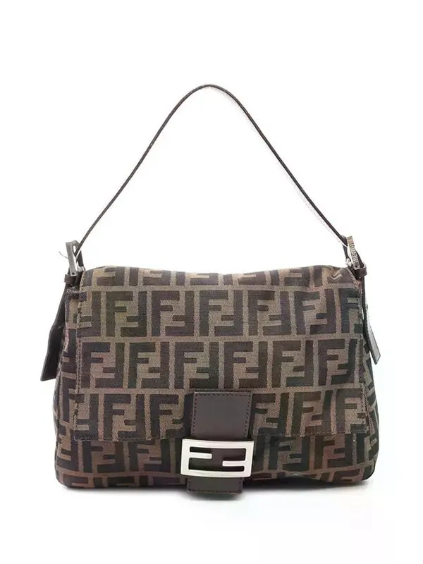Fendi 2000-2010 Zucca Canvas Mamma Forever Shoulder Bag