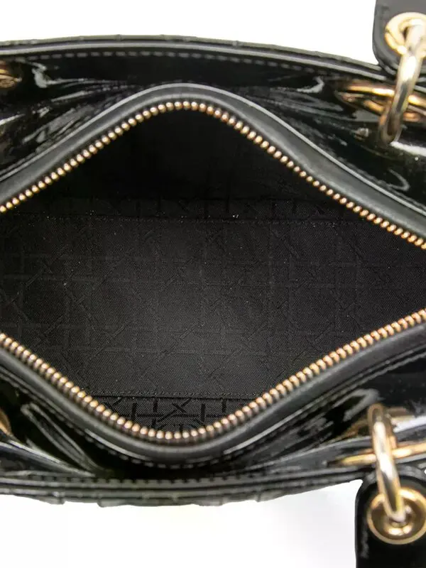Dior 2015 Medium Patent Cannage Lady Satchel