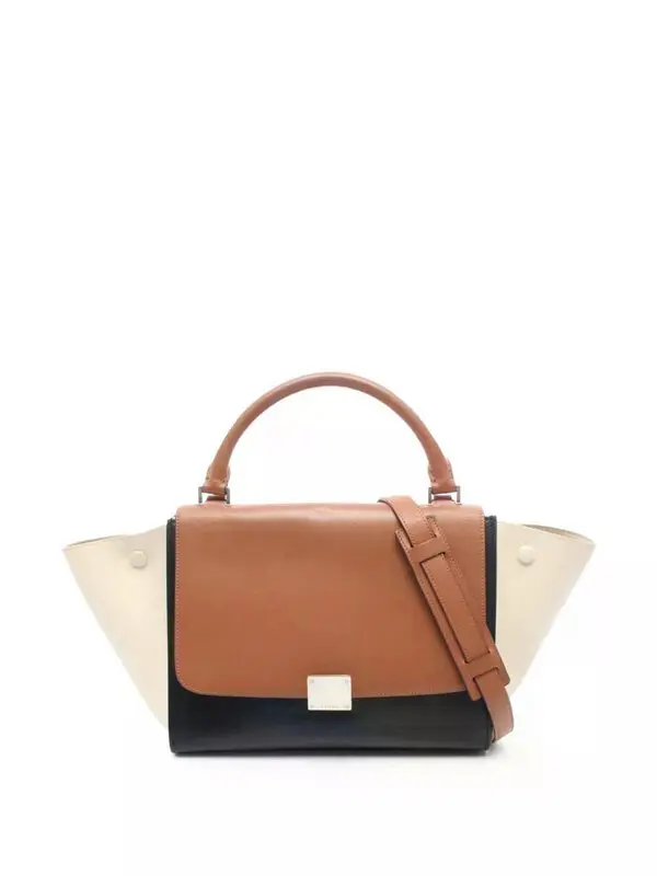 Celine 2010-2026 Small Tricolor Leather Trapeze Satchel