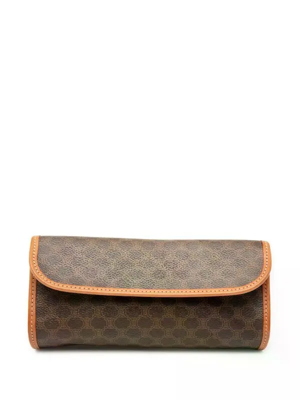 Celine 1999 Macadam Coated Canvas Clutch Bag