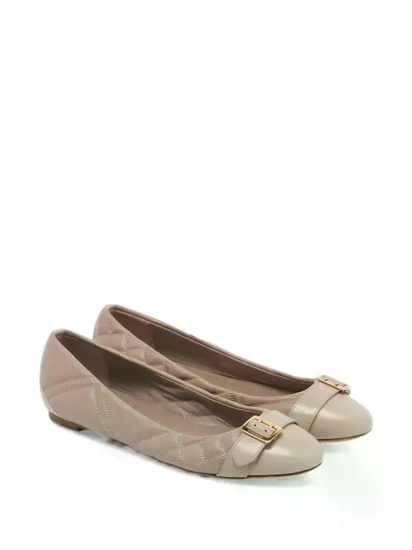 Burberry Quilted Buckle Ballet Flats