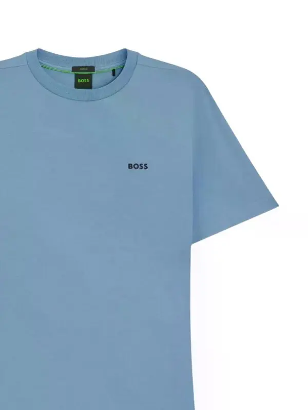 BOSS Logo-print Short-sleeve T-shirt - Blue