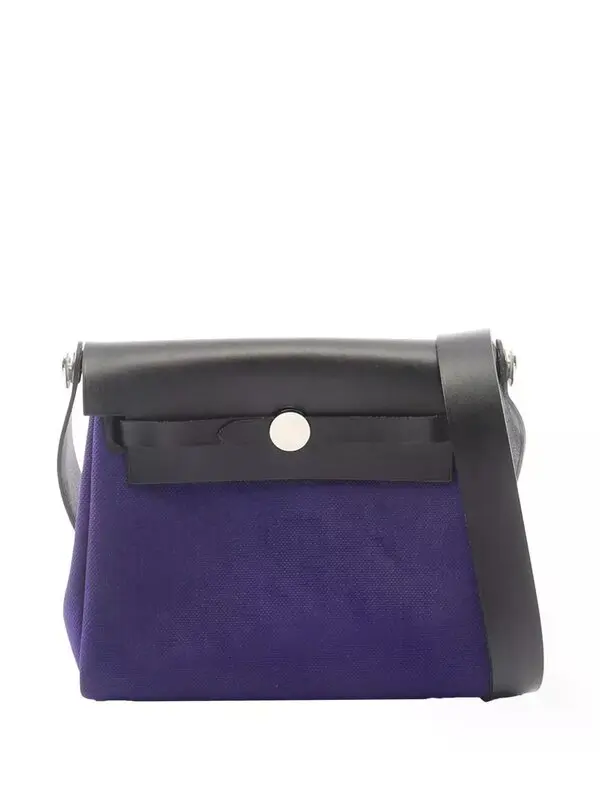 Hermès Military Toile And Vache Hunter Herbag Zip 20 Crossbody Bag - Purple