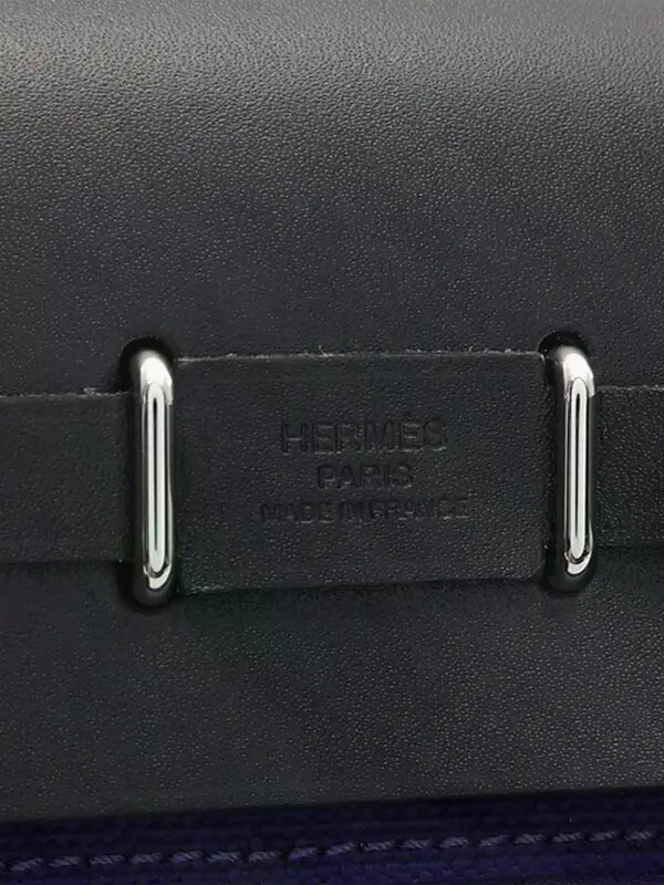 Hermès Military Toile And Vache Hunter Herbag Zip 20 Crossbody Bag - Purple