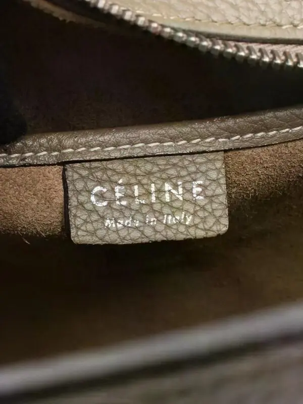 Celine Leather Luggage Nano Satchel - Grey