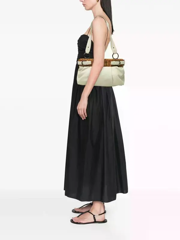 FERRAGAMO 2010-2026 Leather And Wicker Shoulder Bag