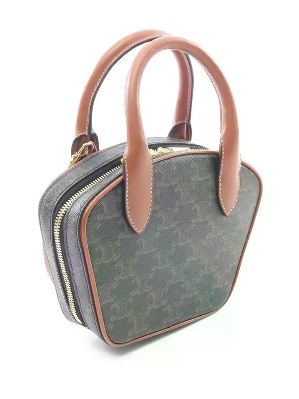 Celine 2000-2026 Triomphe Coated Canvas Satchel