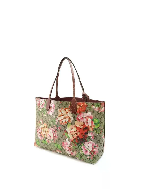Gucci 2000-2015 Gg Supreme Blooms Reversible Tote Bag