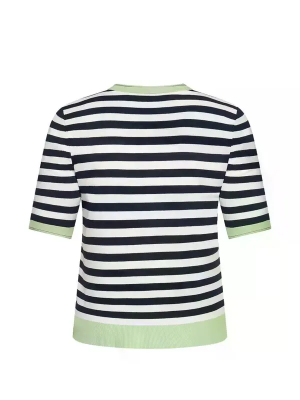 BETTY BARCLAY Striped Short-sleeve Sweater