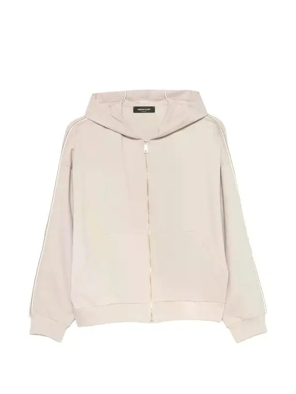 Fabiana Filippi Zip-fastening Pocket Hoodie - Neutrals