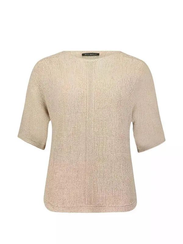 BETTY BARCLAY Fine-knit Boat-neck Sweater - Brown