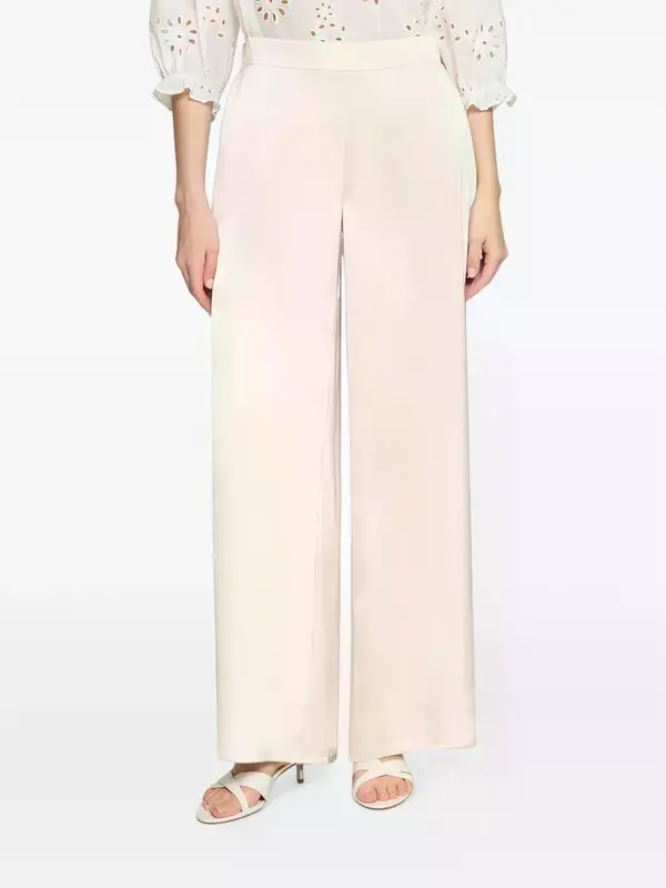 BETTY BARCLAY Marlene Satin-finish Wide-leg Trousers