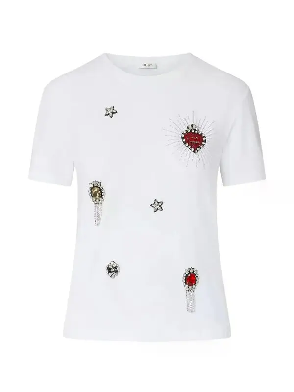 Liu Jo Embellished Cotton T-shirt