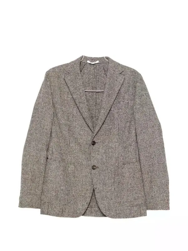 Eleventy Houndstooth-pattern Single-breasted Blazer