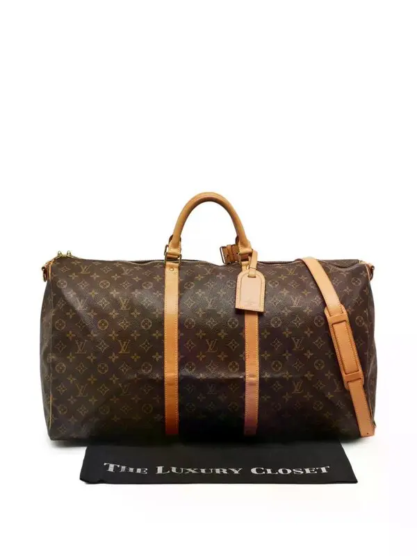 LOUIS VUITTON 60 Keepall Bandoulière Travel Bag - Brown