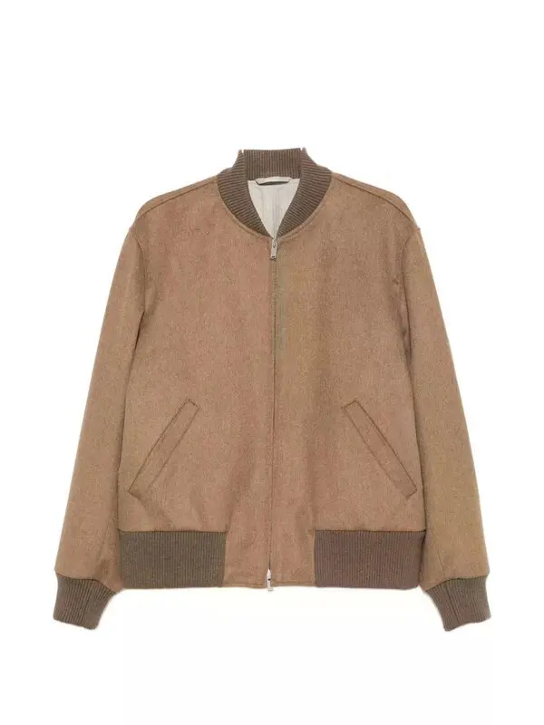 LARDINI Ribbed-trim Zip-fastening Jacket