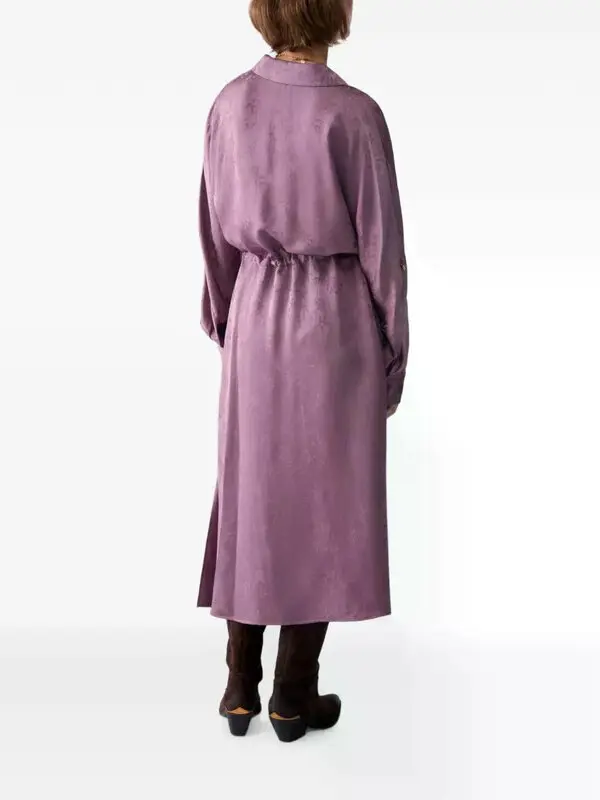 Liu Jo Midi Dress In Jacquard Satin