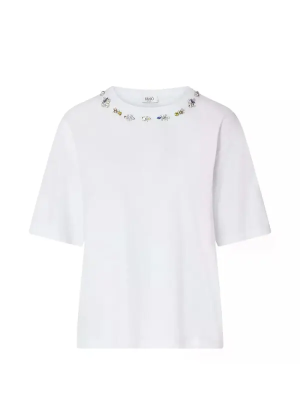 Liu Jo Jewel Embellished Crewneck T-shirt