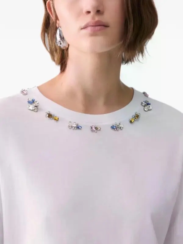 Liu Jo Jewel Embellished Crewneck T-shirt