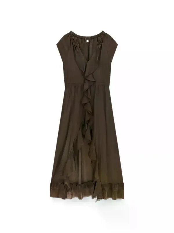 Guess Ruffled-trim High-low Dress