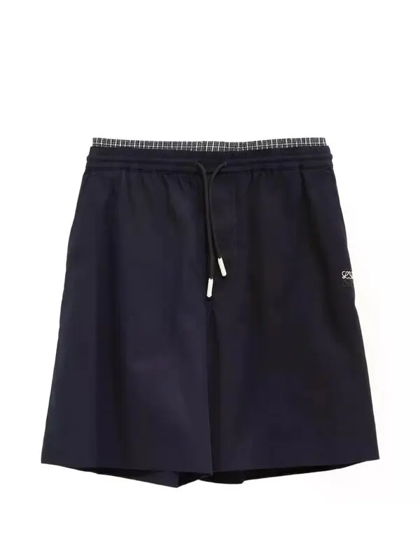 Loewe Drawstring-waist Logo-embroidered Shorts - Blue