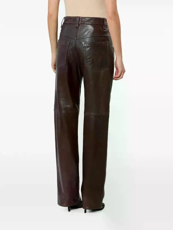 Isabel Marant Étoile Brinley Lamb Leather Trousers With Carabiner Detail