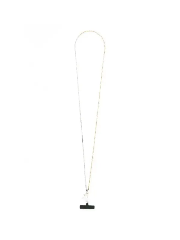 AGNES B. Two-tone Chain Phone Strap