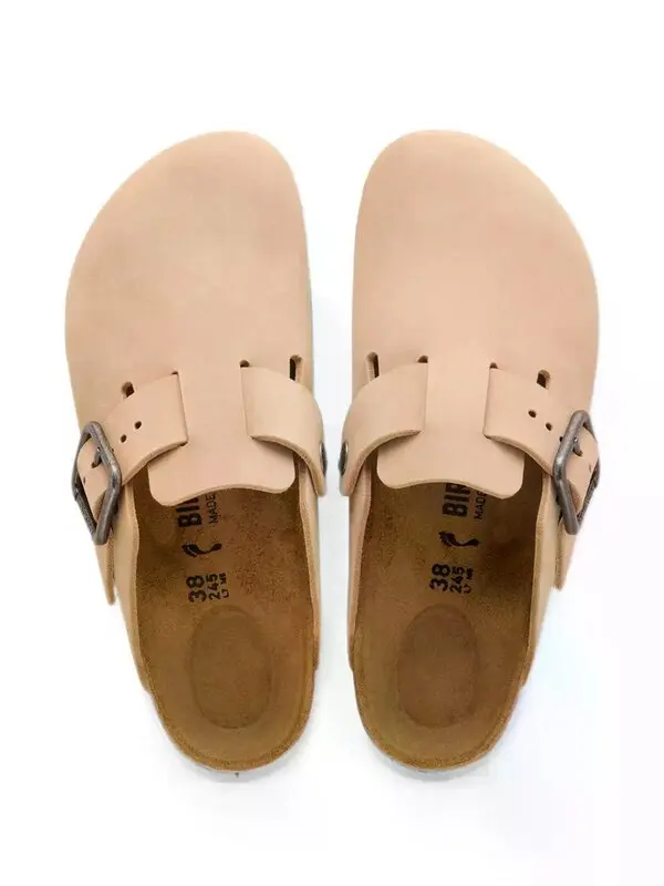 BIRKENSTOCK Buckle-fastening Leather Mules