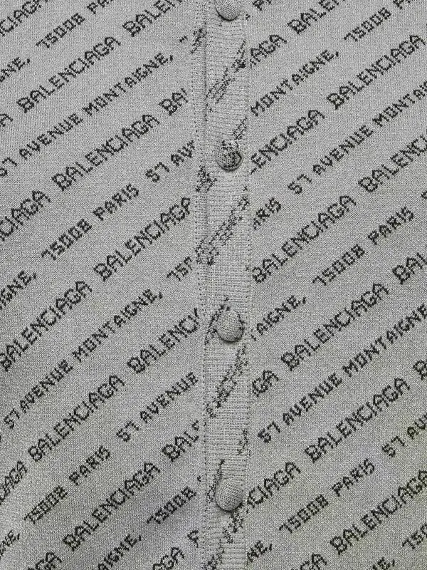 Balenciaga Logo-print Button-up Cardigan