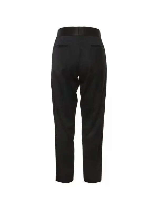 Prada Satin-waistband Gabardine Trousers - Black
