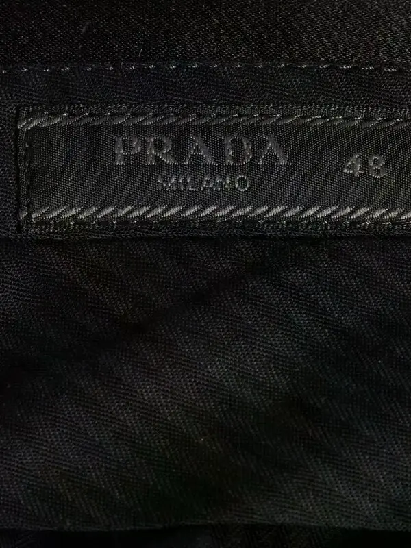 Prada Satin-waistband Gabardine Trousers