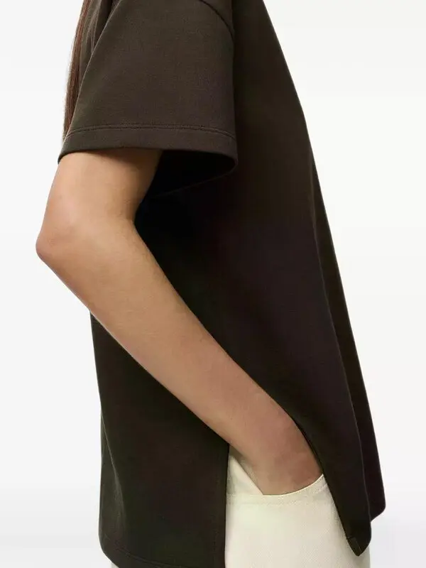 Loewe Asymmetric T-shirt With Anagram Embroidery - Brown