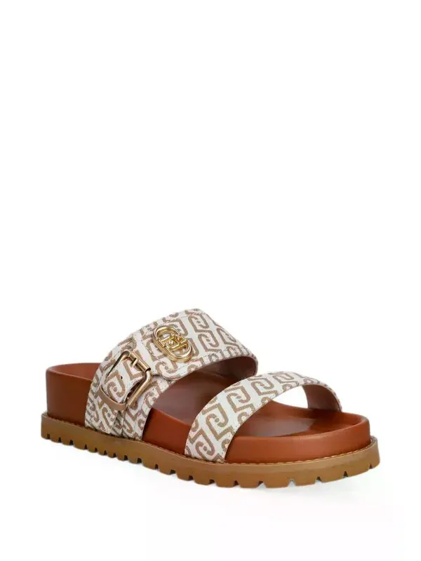 Liu Jo Monogram-print Buckle-fastening Sandals