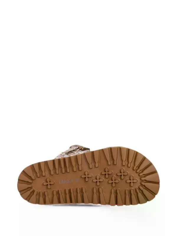 Liu Jo Monogram-print Buckle-fastening Sandals