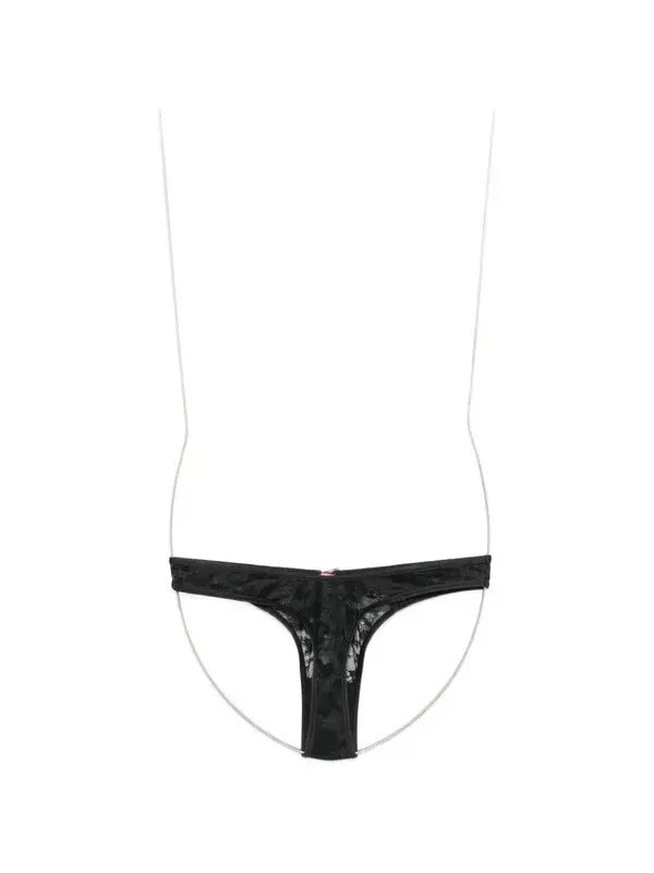 DIESEL® Micro-punchy Logo-detail Lace Thong